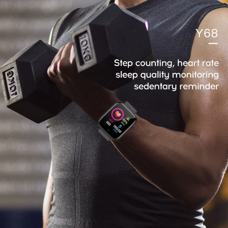 Y68 Smart Watch Bracelet Heart Rate blood Pressure Sports Tracker Smart ...