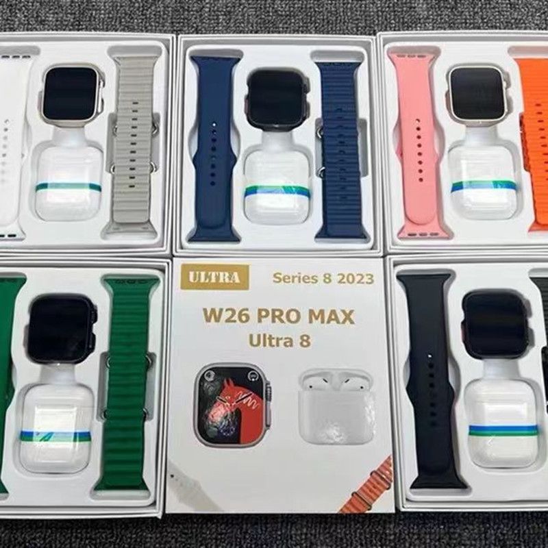 W26 Pro Max Ultra8 Smart Watch With Bluetooth Earbud